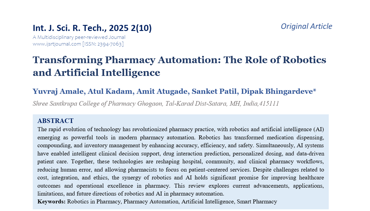 Transforming Pharmacy Automation: The Role of Robotics and Artificial ...