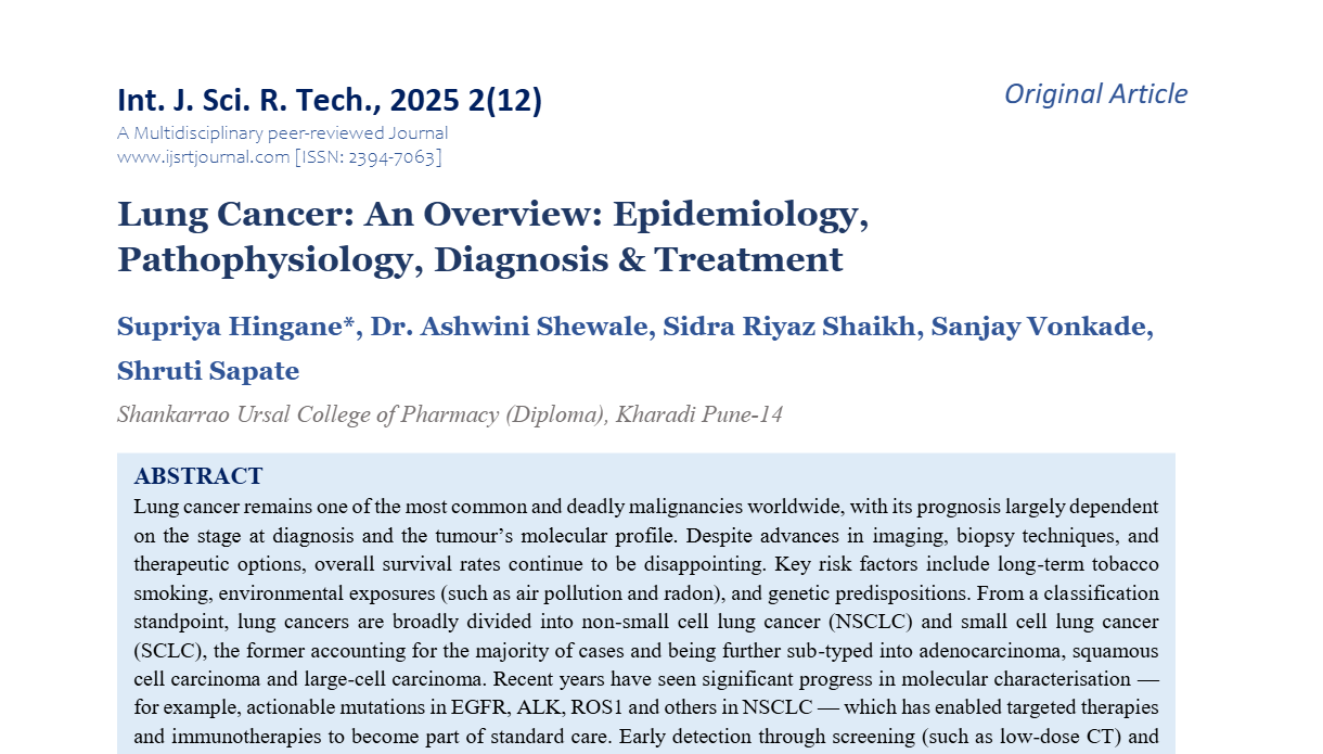 Lung Cancer: An Overview: Epidemiology, Pathophysiology, Diagnosis ...