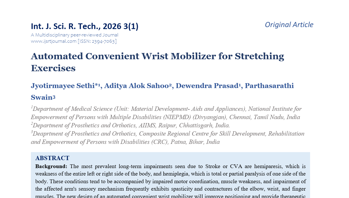 Automated Convenient Wrist Mobilizer for Stretching Exercises